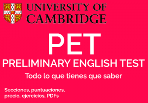 Examen PET de Cambridge (B1) Todo lo que debes saber 2024