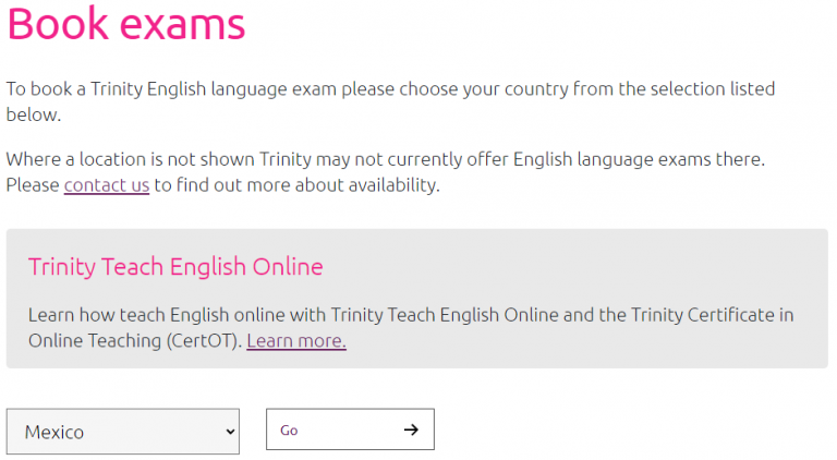 Certificado TRINITY Exámenes, puntuaciones y precio del 2025